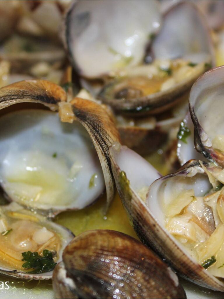 Almejas al ajillo. La receta clásica que gusta a todos - Azafranes y ...