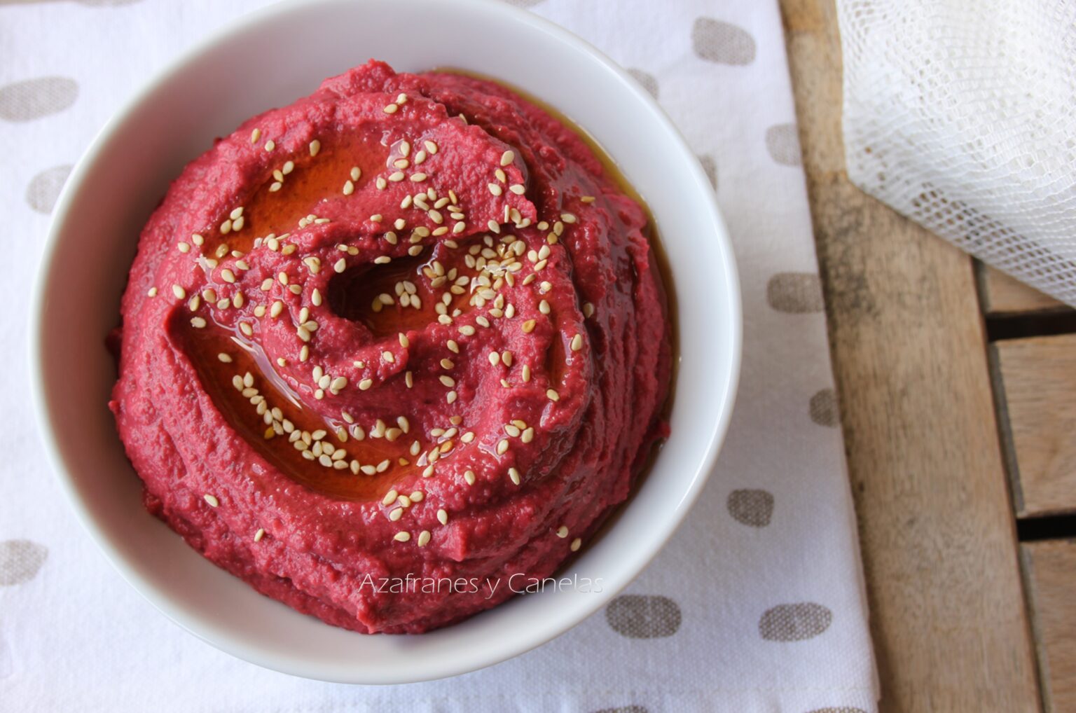 Hummus de remolacha, no solo el color es lo mejor - Azafranes y Canelas